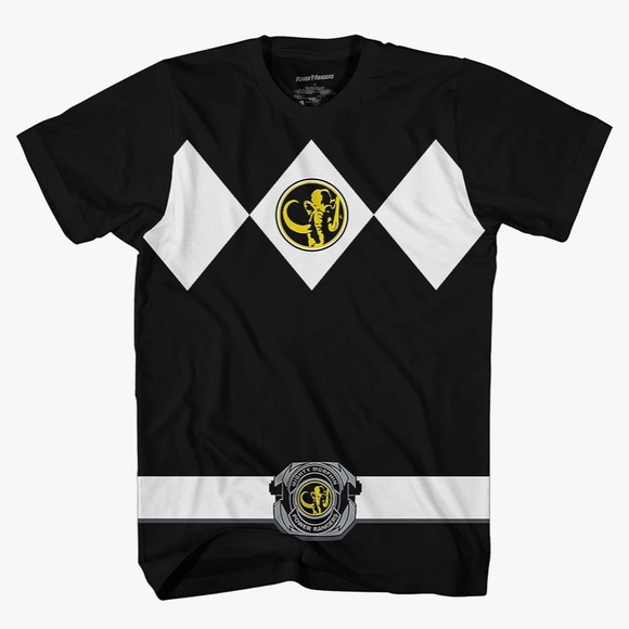 Shirts | Mens Black Power Ranger Shirt M | Poshmark